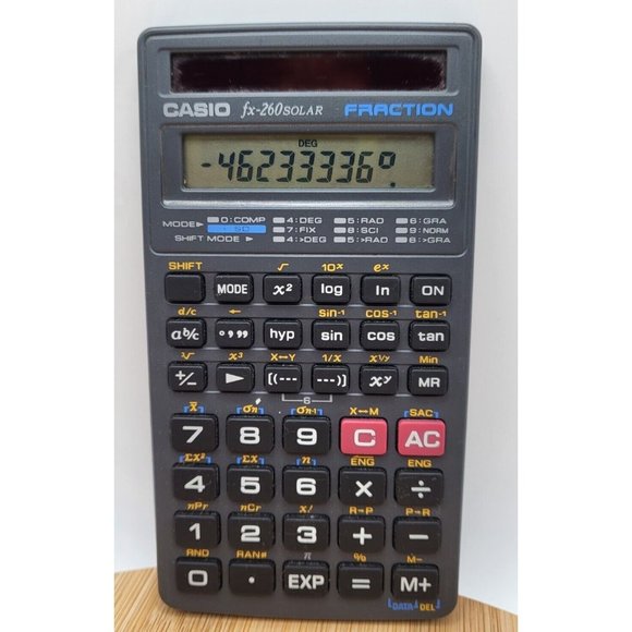 Casio | Other | Casio Fx26 Solar Scientific Calculator Black With ...